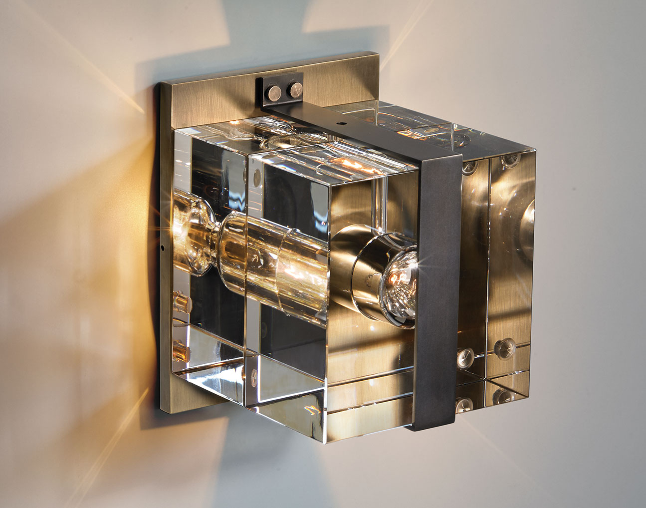 Glacon Square Sconce - R HUGHES
